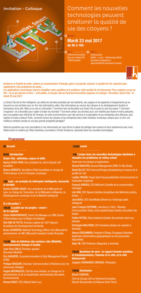 Invitation au colloque "Bruxelles, Smart City" - famiDesk